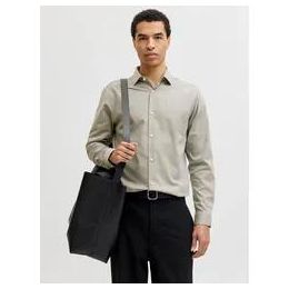 Jack & Jones Langarmhemd JACK & JONES "JPRBLAPARKER Slim Fit Hemd, atmungsaktiv, ideal f&uuml;r den Alltag", Herren, Gr. M, N-Gr, smokey olive, Web, Obermaterial: 100% Baumwolle, unifarben, slim fit normal, ohne Ausschnitt, &Auml;rmel mit &Auml;rmelschlitz 2-Knopf-Manschette, Hemden, Baumwolle, slim fit