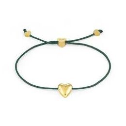 Armband Copenhagen Studios "Schmuck Geschenk Edelstahl Armkette Balloon Hearts", gelbgoldfarben, gr&uuml;n, Armb&auml;nder, Damen, 24cm, Edelstahl Nylon, Edelstahl, Nylon, Armband