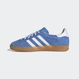 Damen Sneaker "GAZELLE INDOOR W", adidas originals, Gr. 40,5, blau, Leder, Synthetik, Schuhe
