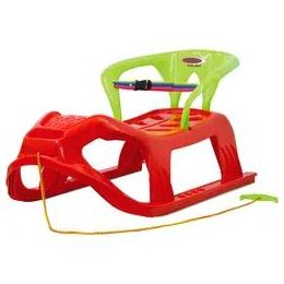 Schlitten Jamara "Snow Play Schlitten Snow-Star 90 cm, mit R&uuml;ckenlehne", rot, Schlitten, KinderB:46cm H:29cm L:90cm, Kunststoff, Made in Europe, B:46cm H:29cm L:90cm