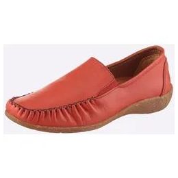 Slipper Loretta, Damen, Gr. 42, rot, Glattleder, Schuhe Slipper