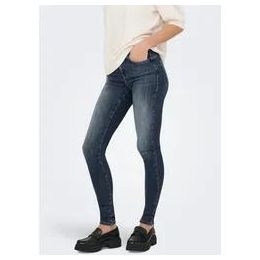 Skinny-fit-Jeans Only "ONLPOWER MID SKIN PUSHUP DNM REA167 NOOS", Damen, Gr. XL, L&auml;nge 34, special blau grau denim, Denim/Jeans, Obermaterial: 92% Baumwolle, 6% Elastomultiester, 2% Elasthan, unifarben, skinny fit lang, Jeans