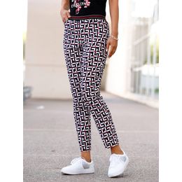 Inspirationen Damen Webhose, bunt, Gr. 42, bedruckt, gemustert, mehrfarbig, 72% Viskose, 25% Polyamid, 3% Elasthan, Hosen