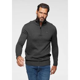 MAN'S WORLD MAN'S WORLD Herren Troyer "Bis Gr&ouml;&szlig;e 5XL", grau, Basic, Gr. M, unifarben, Strick, Obermaterial: 50% Baumwolle, 50% Polyacryl, Pullover, mit