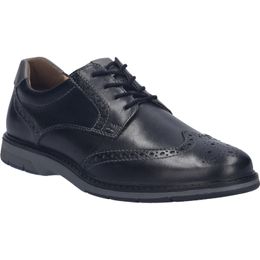 Josef Seibel Herren Schn&uuml;rschuh "Stuart 04, schwarz-kombi", Gr. 45, schwarz, Obermaterial: 100% Rindsleder Leather cow., Schuhe