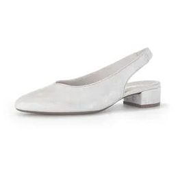 Slingpumps Gabor "Slingpumps", Damen, Gr. 38,5, silber, Schuhe Slingpumps