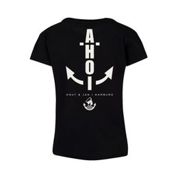 F4NT4STIC Damen T-Shirt "Ahoi Anker Knut & Jan Hamburg", schwarz, Gr. M, Obermaterial: 100% Baumwolle, Shirts, Print