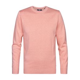 Herren Rundhalspullover, rosa, Gr. XL, PETROL INDUSTRIES, Strick, Obermaterial: 50% Baumwolle, 50% Polyacryl, Pullover, Materialmix mit Baumwollanteil