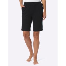 Herren Bermudas, schwarz, Gr. 38, unifarben, 100% Baumwolle, Hosen