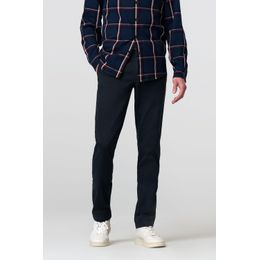 MEYER Herren Chinos "BONN", blau, Gr. 110, unifarben, 98% Baumwolle, 2% Elasthan, Hosen, mit Ziersteppung und Knopf