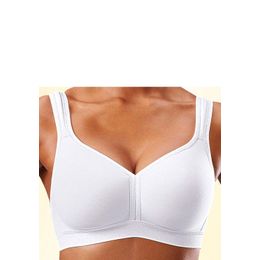 Damen Soft-BH, PETITE FLEUR BY LASCANA, Gr. 80, schwarz-wei&szlig;, Jersey, Obermaterial: 90% Baumwolle, 10% Elasthan, BHs, ohne B&uuml;gel, Baumwoll-Qualit&auml;t &ndash;
