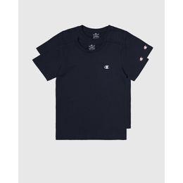 Champion Jungen T-Shirtnny, nny, ns, Gr. M, Jersey, Obermaterial: 100% Baumwolle, Shirts, 2er-Pack, Kurzarm, mit Rundhalsausschnitt, aus Baumwolle
