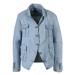 Freaky Nation Damen Lederjacke "Light-Hearted-FN"blau, Gr. S, Oberstoff: 100% Leder; Futter: 100% Baumwolle, Jacken