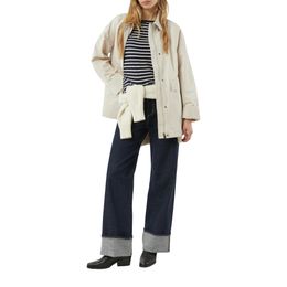 comma, COMMA Damen T-Shirtblau stripes, Gr. 38, gestreift, Single Jersey, Obermaterial: 92% Viskose, 8% Elasthan, Shirts, im Streifen-Design