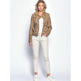 Maze Damen Lederjacke "Clermont", beige, Gr. XL, Obermaterial: 100% Lammnappaleder. Futter: 100% Polyester. &Auml;rmelfutter: 100% Polyester, Jacken