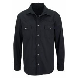 Arizona Herren Langarmhemd, schwarz, Gr. 51, unifarben, Obermaterial: 100% Baumwolle, Hemden, regular fit, mit Knopfleiste, aus Baumwolle
