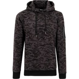 Urban Classics Herren Sweatshirt "Urban Classics Herren Sweat Camo Bomber Hoody"schwarzcamo, Gr. S, mehrfarbig, 60% Baumwolle, 40% Polyester,