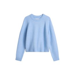 Marc O'Polo Damen Rundhalspullover, blau, Gr. XL, MARC O'POLO DENIM, Strick, Obermaterial: 42% Polyamid, 28% Alpaka, 28% Wolle, 2% Elasthan, Pullover