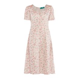 TOOche Sommerkleid Damen Gr&ouml;&szlig;e 36 creme / gr&uuml;n / pitaya
