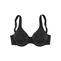 Lascana Damen Minimizer-BH, Gr. 90, schwarz, Microtouch, Obermaterial: 82% Polyamid (TACTEL), 18% Elasthan (LYCRA), BHs, mit B&uuml;gel und nahtlosen