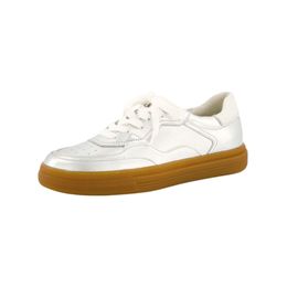 Paul Green Damen Sneaker "Paul Green Sneaker Leder", Gr. 37, silber, Leder, Schuhe