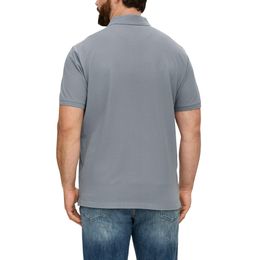 Herren Poloshirtgrau, Gr. 5XL, s.Oliver MEN BIG SIZES, unifarben, Jersey, Obermaterial: 100% Baumwolle, Shirts, Big Sizes / Gro&szlig;e Gr&ouml;&szlig;en