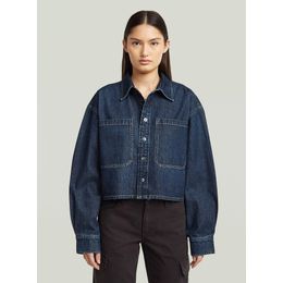 G-Star Raw G-STAR Damen Langarmshirt "Boxy 2-Pocket Overshirt"worn in eclipse, Gr. XL, Obermaterial: 100% Baumwolle, Shirts