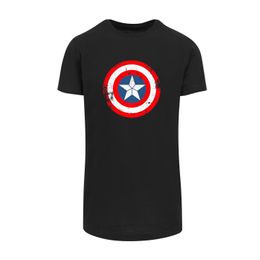 F4NT4STIC Damen T-Shirt "Marvel Captain America Civil War Schild", schwarz, Gr. M, Obermaterial: 100% Baumwolle, Shirts, Print