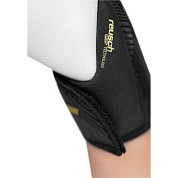 Reusch Damen Torwarthandschuhe "Fastgrip Silver", gold, Gr. 10,5, mehrfarbig, 51% Polyester, 45% Elastodien, 4% Polyamid, Handschuhe, Hybrid Negative