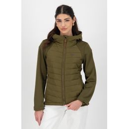 alife and kickin ALIFE & KICKIN Damen Hybridjacke "SoleneAKA", gr&uuml;n, Gr. S, unifarben, Web, Obermaterial: 95% Polyester, 5% Elasthan, Jacken, mit Kapuze und