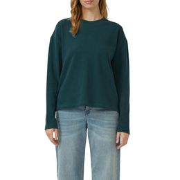 s.Oliver Damen Sweatshirt, gr&uuml;n, Gr. 36, unifarben, Sweatware, Obermaterial: 50% Baumwolle, 50% Polyester, Sweatshirts, mit Rippblende