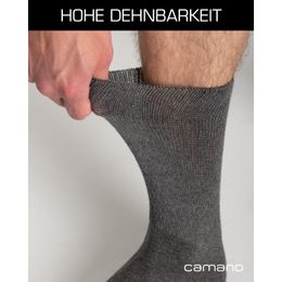 Camano Damen Socken "Diabetikersocken 4er Pack", Gr. 43, grau, 74% Baumwolle, 24% Polyamid, 2% Elasthan, uni, Socken