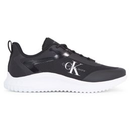 Herren Sneaker "EVA RUNNER LOW LACE ML MIX", Calvin Klein Jeans, Gr. 44, schwarz-wei&szlig;, Polyester, Schuhe, Freizeitschuh, Halbschuh, Schn&uuml;rschuh, mit