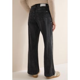 Cecil Damen Weite Jeansdunkelgrau washed, Gr. 27, unifarben, Denim/Jeans, Obermaterial: 81% Baumwolle, 17% Polyester, 2% Elasthan, Jeans, im Loose