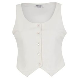 Urban Classics Damen Steppweste "Urban Classics Ladies Jersey Vest"sanftes wei&szlig;, Gr. XS, 100% Polyester, Westen