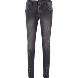 2Y STUDIOS Herren Bequeme Jeans "2Y Studios Herren 2Y Skinny Fit Jeans"grau, Gr. 31, unifarben, 97% Baumwolle, 3% Elasthan, Jeans