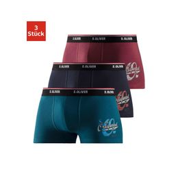 s.Oliver Herren Boxer "Boxershorts f&uuml;r Herren", Gr. L, bunt, Jersey, Obermaterial: 90% Baumwolle, 10% Elasthan (LYCRA), bedruckt, Unterhosen, mit