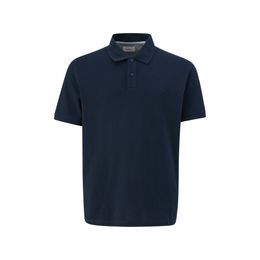 Poloshirt, Herren, Gr. XXL, blau, Piqu&eacute;, Obermaterial: 100% Baumwolle, s.Oliver MEN BIG SIZES, unifarben, normal h&uuml;ftbedeckend, Rundhals, B&uuml;ndchen, Shirts, Kurzarm-Polo aus Baumwolle - Gro&szlig;e Gr&ouml;&szlig;en
