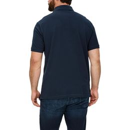 Herren Poloshirtblau, Gr. XXL, s.Oliver MEN BIG SIZES, unifarben, Jersey, Obermaterial: 100% Baumwolle, Shirts, Big Sizes / Gro&szlig;e Gr&ouml;&szlig;en