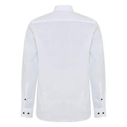 OLYMP Herren Businesshemd "Level 5 Body Fit", wei&szlig;, Gr. 40, unifarben mit Farbeins&auml;tzen, Web, Obermaterial: 100% Baumwolle, Hemden, mit