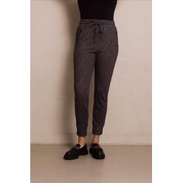 Zhrill Damen Stoffhose "ZHFABIA"grau, Gr. S, Web, Obermaterial: 78% Polyester, 18% Viskose, 4% Elasthan, Hosen, Regular Fit, mit Tunnelzug, im Zebra