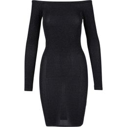 Urban Classics Damen Shirtkleid "Urban Classics Damen", schwarz, Gr. M, unifarben, 96% Polyester, 4% Elasthan, Kleider
