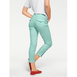 Heine Damen 7/8-Hose, blau, Gr. 42, unifarben, 98% Baumwolle, 2% Elasthan, Miedereinsatz:85% Polyester, 15% Elasthan, Hosen