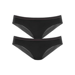 s.Oliver Damen Bikinislip, Gr. 32schwarz, Obermaterial: 92% Polyamid, 8% Elasthan. Spitze: 90% Polyamid, 10% Elasthan, unifarben, Unterhosen, mit