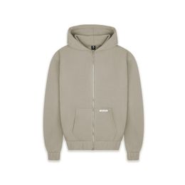 DROPSIZE Herren Sweatjacke "Dropsize Herren Super Heavy Blank Zip-Hoodie", beige, Gr. S, unifarben, 70% Baumwolle, 30% Polyester, Sweatjacken