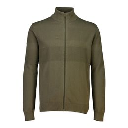 LINDBERGH Herren Strickjacke, braun, Gr. XXXL, unifarben, Strick, Obermaterial: 100% Baumwolle, Strickjacken, mit Stehkragen und Rei&szlig;verschluss
