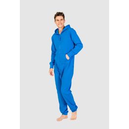 MONIZ Damen Jumpsuit, Gr. XS, blau, 80% Baumwolle, 20% Polyester, Overalls, mit kuscheligem Komfort