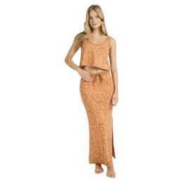 Billabong Damen Sommerrock "Embers Midi", orange, Gr. M, Obermaterial: 100% Baumwolle., R&ouml;cke