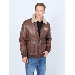 Mustang Herren Lederjacke "31022251", braun, Gr. M, Obermaterial: 100% Leder, B&uuml;ffel. Futter: 100% Baumwolle. &Auml;rmelfutter: 100% Polyester, Jacken