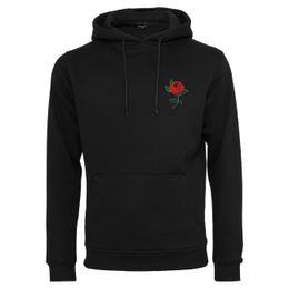 MisterTee Herren Sweatshirt "MisterTee Herren Rose Hoody"schwarz, Gr. L, bedruckt, 65% Baumwolle, 35% Polyester, Sweatshirts